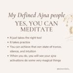 Is It Hard For A Defined Ajna Center To Meditate?